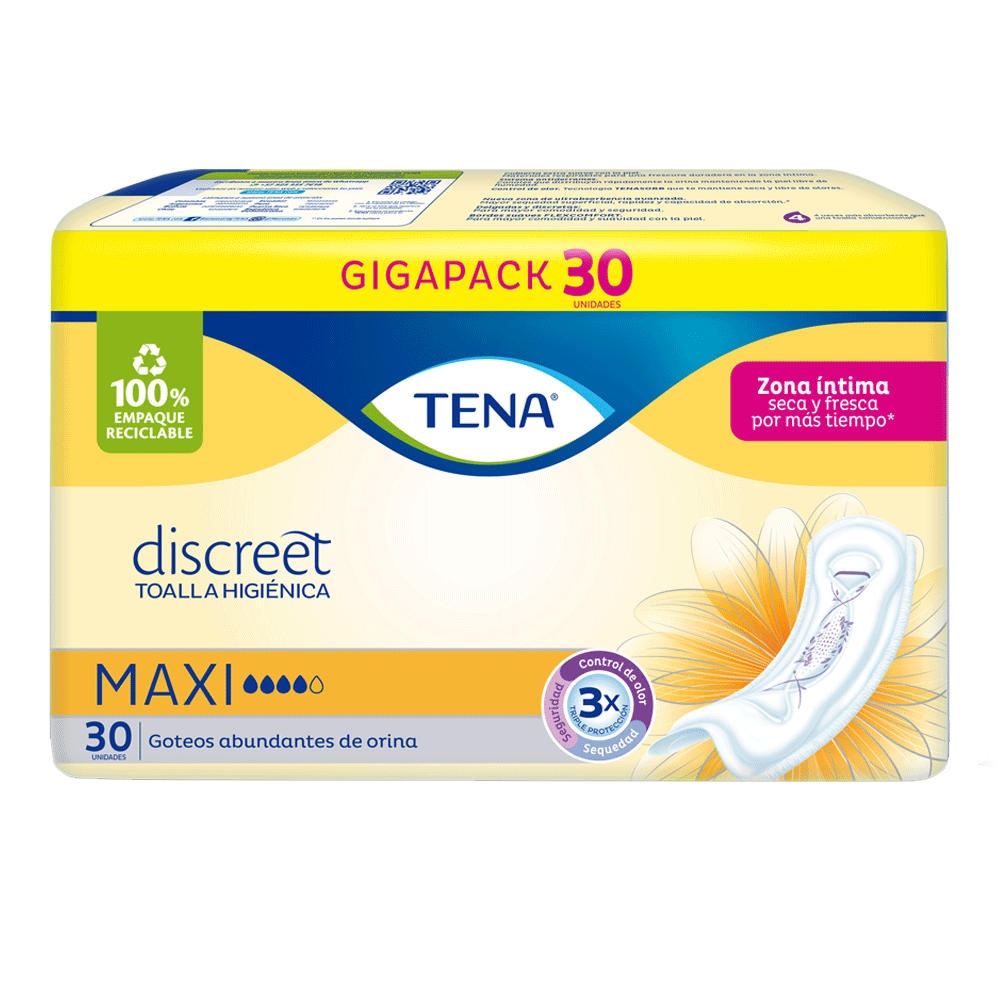 8 PAQUETES - TENA MUJER MAXI REFRESH 30u